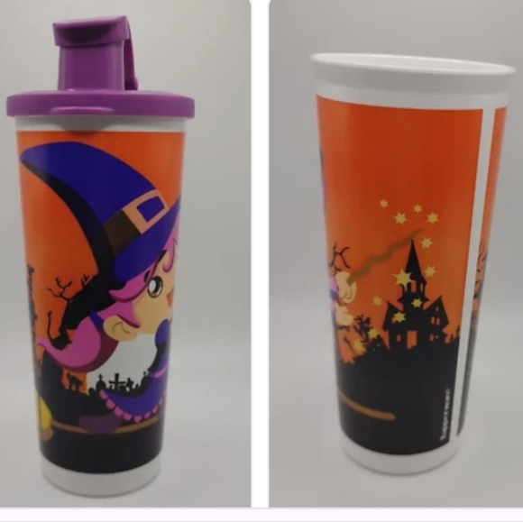 Tupperware | Dining | Tupperware Halloween Witch Themed 6oz Flip Top On ...